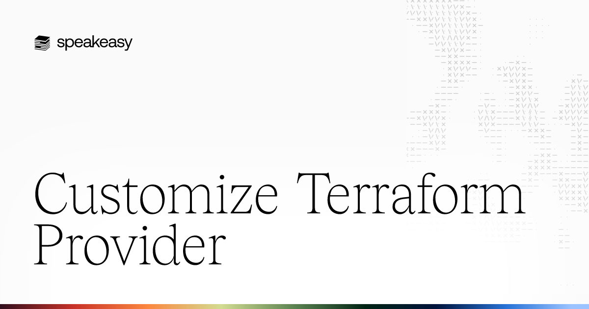 Customize Terraform Provider | Speakeasy