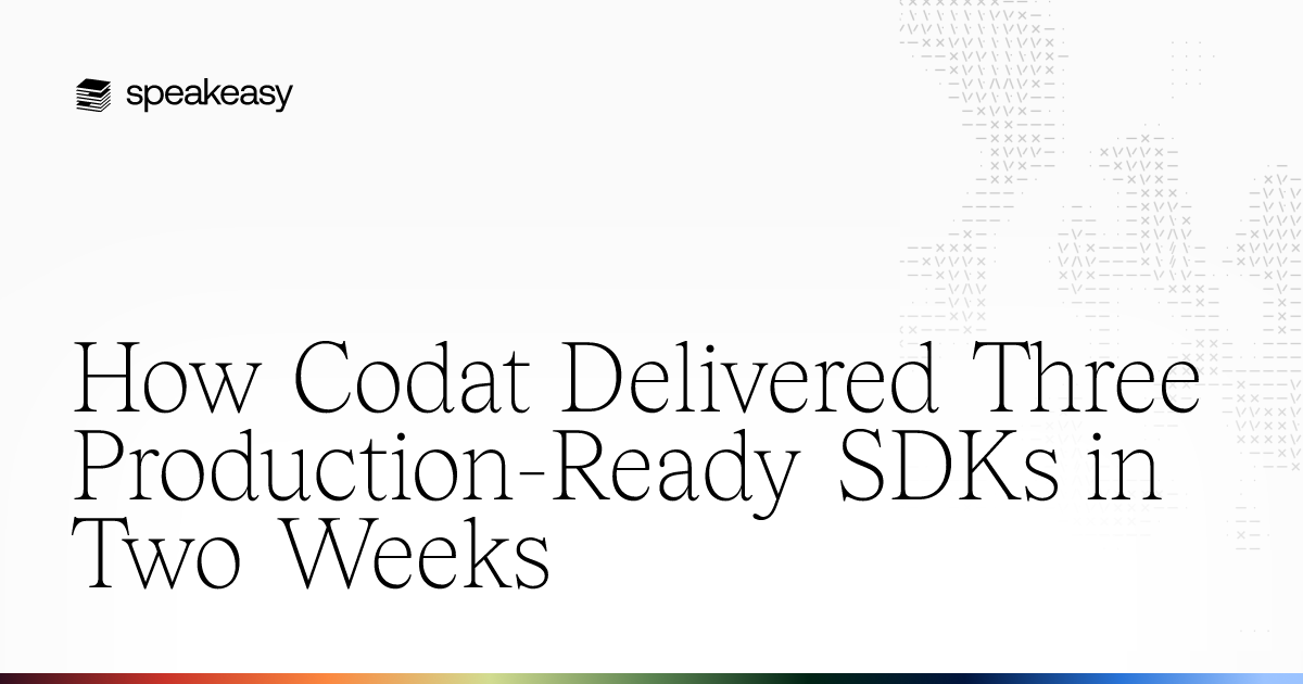 How Codat Delivered Three Production-Ready SDKs in Two Weeks | Speakeasy