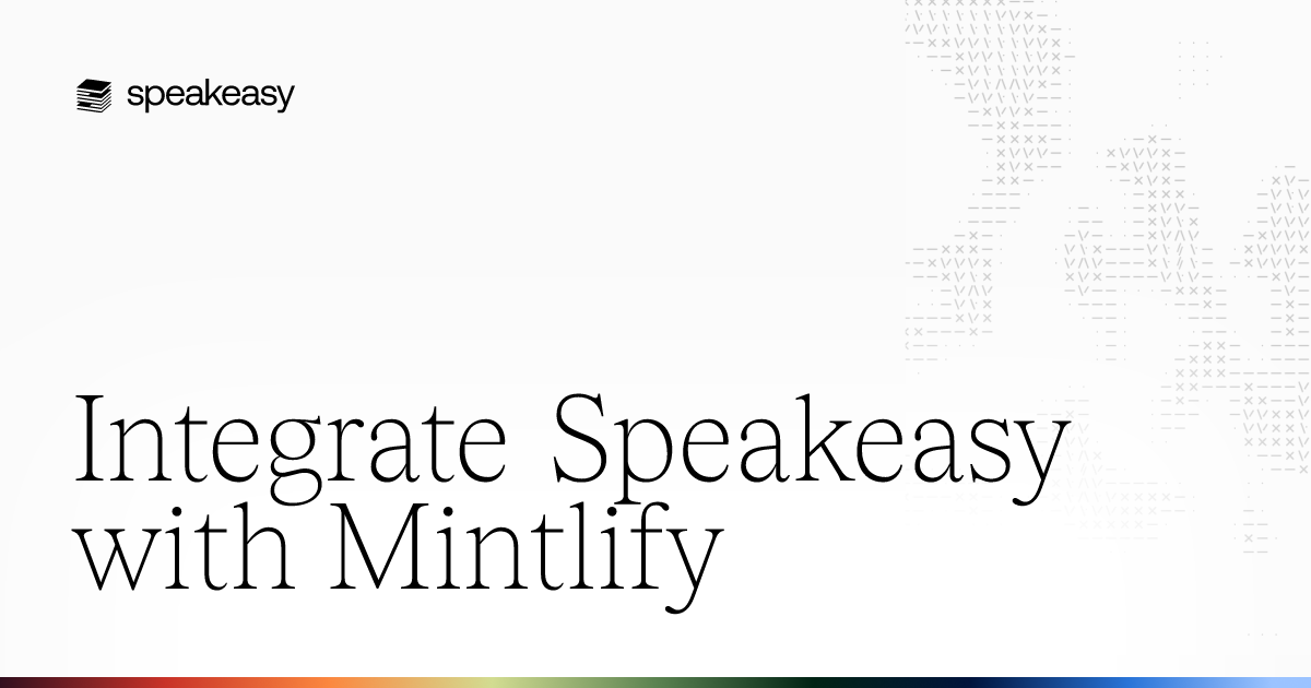 Integrate Speakeasy with Mintlify | Speakeasy