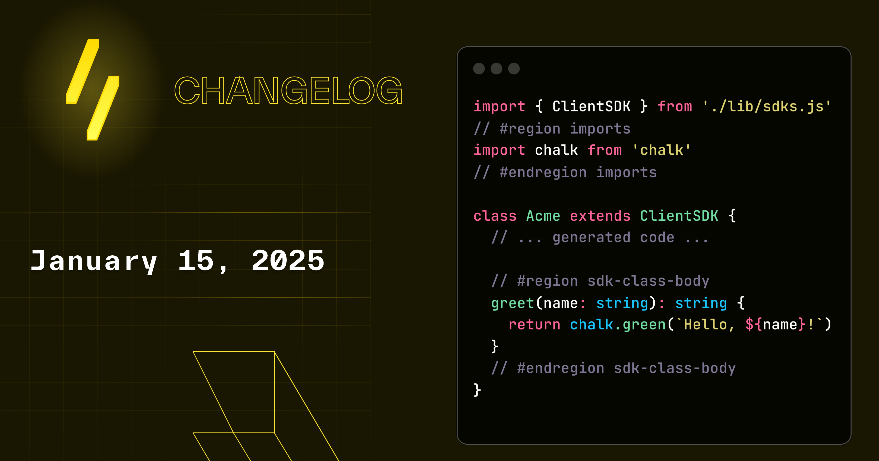 Custom code regions & an Overlay playground! | Speakeasy